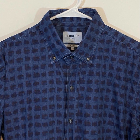 LEDBURY | Shirts | Ledbury Slim Fit Dress Shirt Mens 65 Large Cotton ...